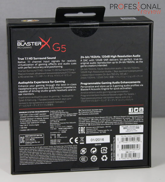 Creative Sound BlasterX G5 Review (Análisis completo)