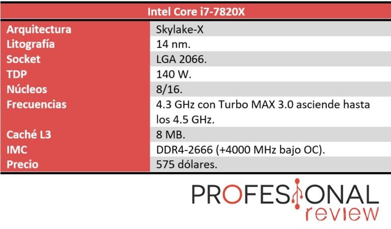 Intel Core i7-7820X Review en Español (Análisis completo)