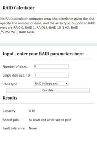Mejores calculadoras RAID que podemos usar
