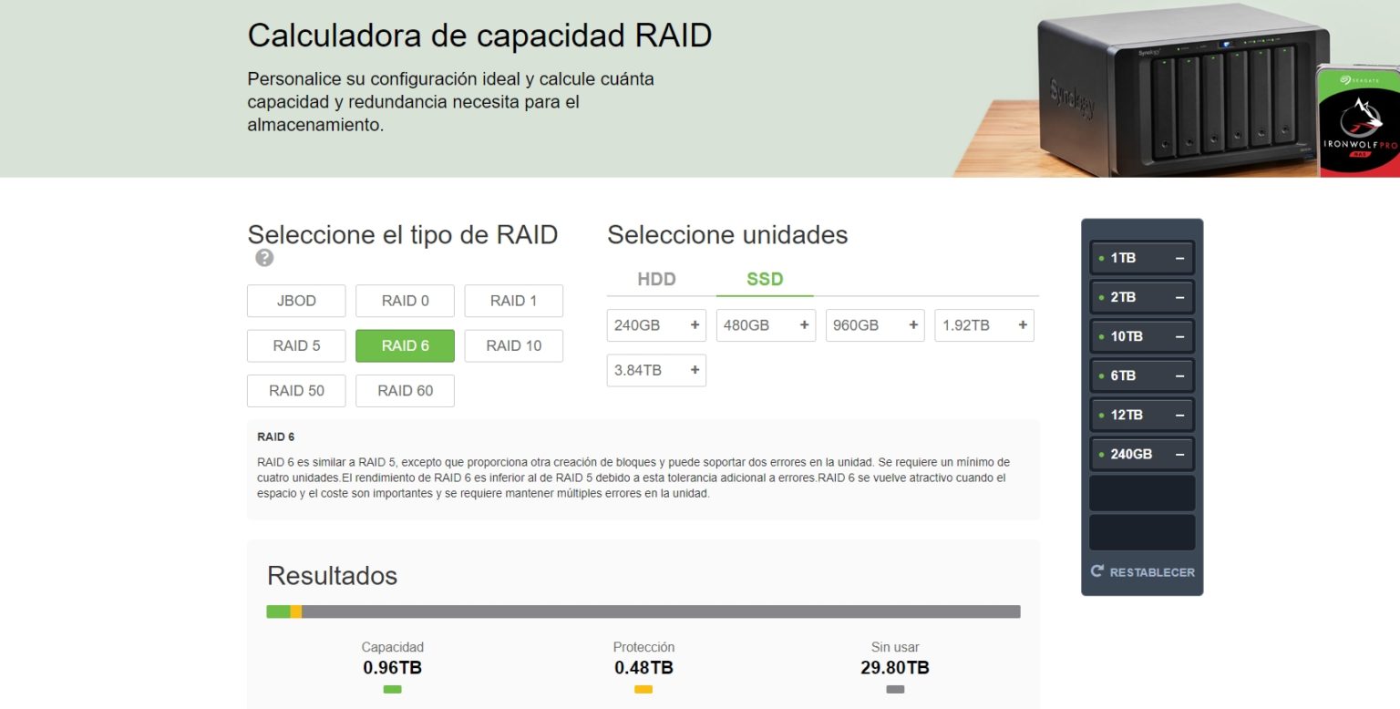 Mejores calculadoras RAID que podemos usar