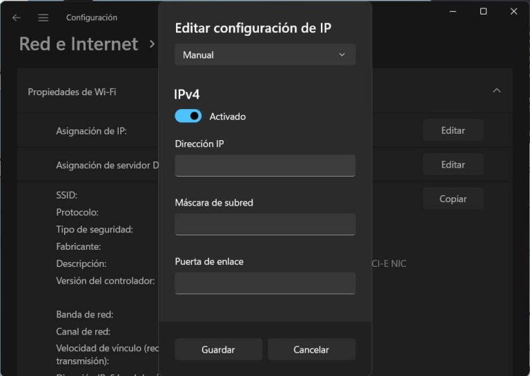 Cómo cambiar la IP en Windows 11
