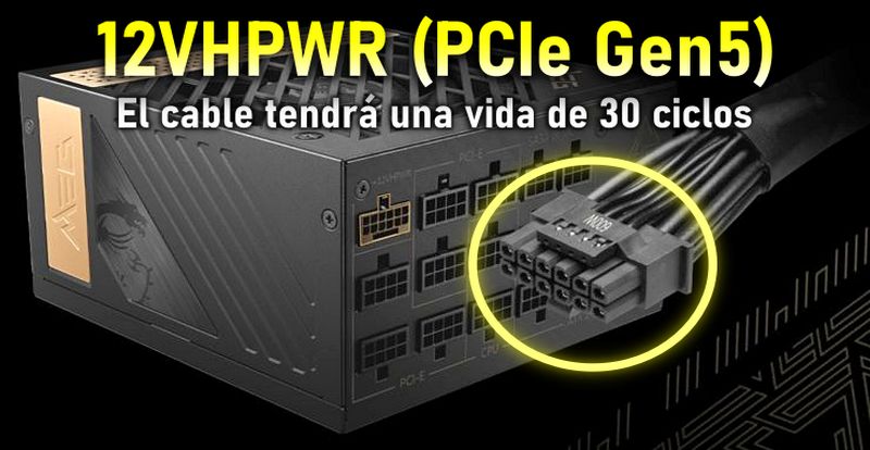 12VHPWR: El cable tendrá una vida de 30 ciclos