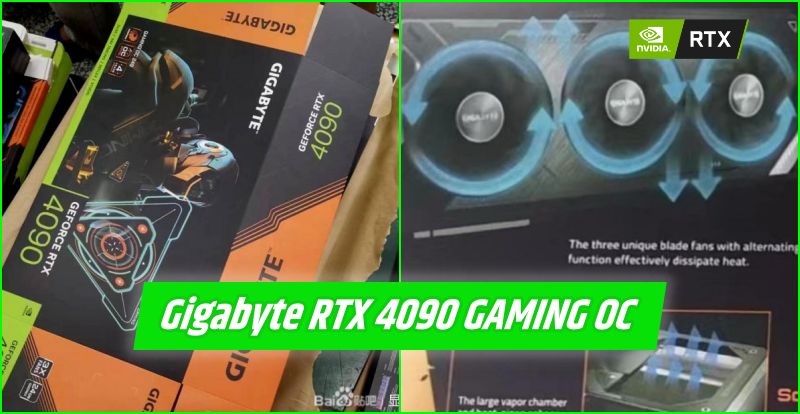 Gigabyte RTX 4090 GAMING OC se filtra en imágenes