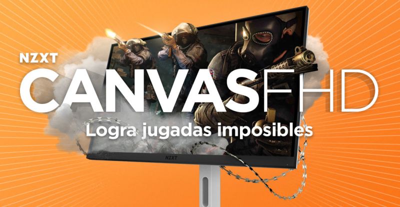 NZXT Canvas FHD: Monitores gamer de 240 Hz y FreeSync