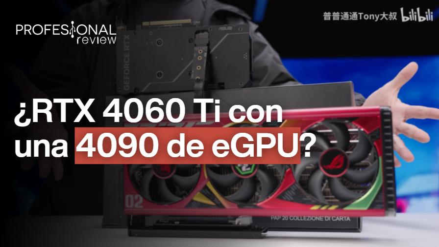 ASUS conecta una RTX 4090 al puerto M.2 de su nueva 4060 Ti