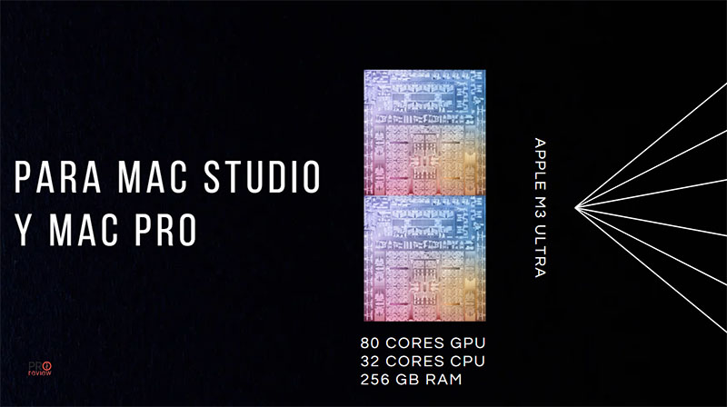 M3 Ultra con 80 núcleos en GPU: el SoC más potente de Apple