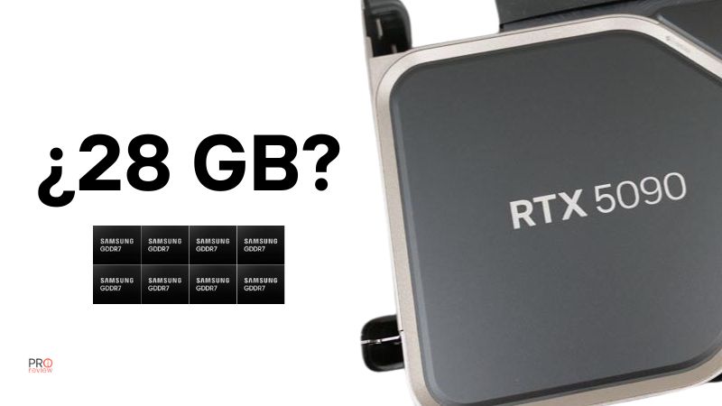 RTX 5090 apunta a una VRAM de 28 GB GDDR7 con 448-bit