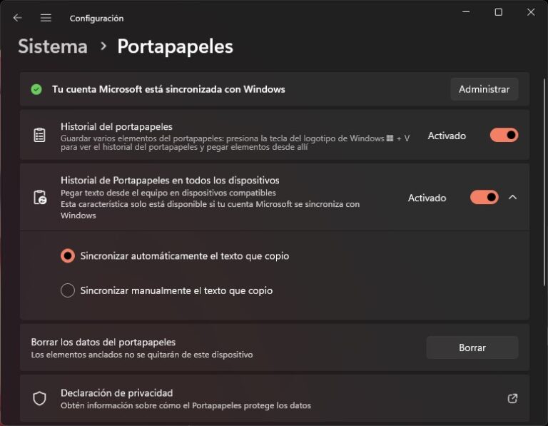 Portapapeles en Windows 11: qué es, cómo funciona y trucos