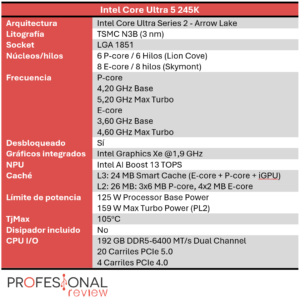 Intel Core Ultra 5 245K Review en Español (Análisis completo)