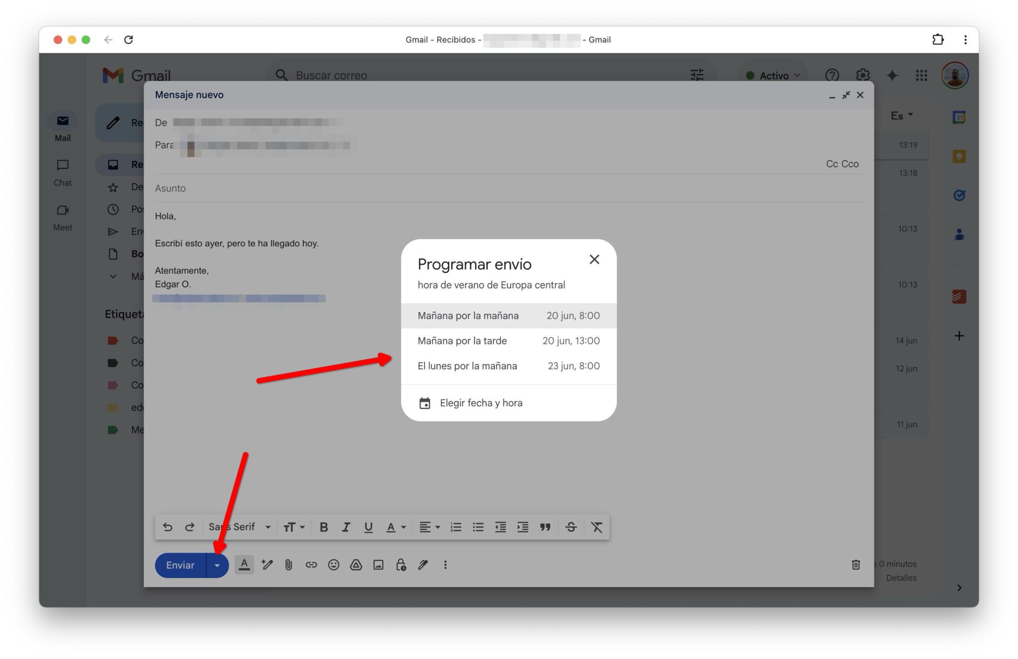 Cómo programar correos en Gmail y Outlook 2026